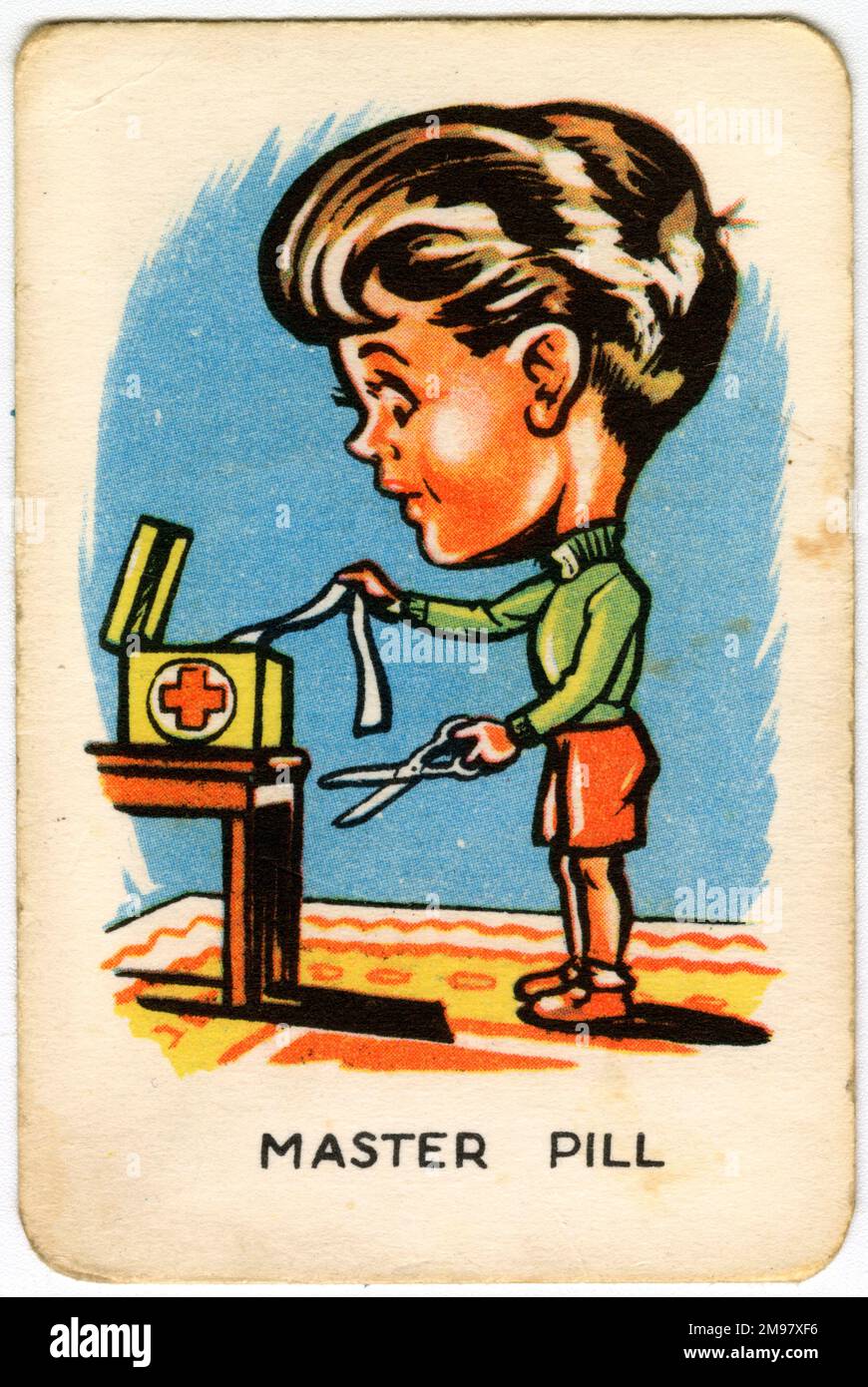 Happy Familes Playing Cards - Master Pill Stock Photo - Alamy