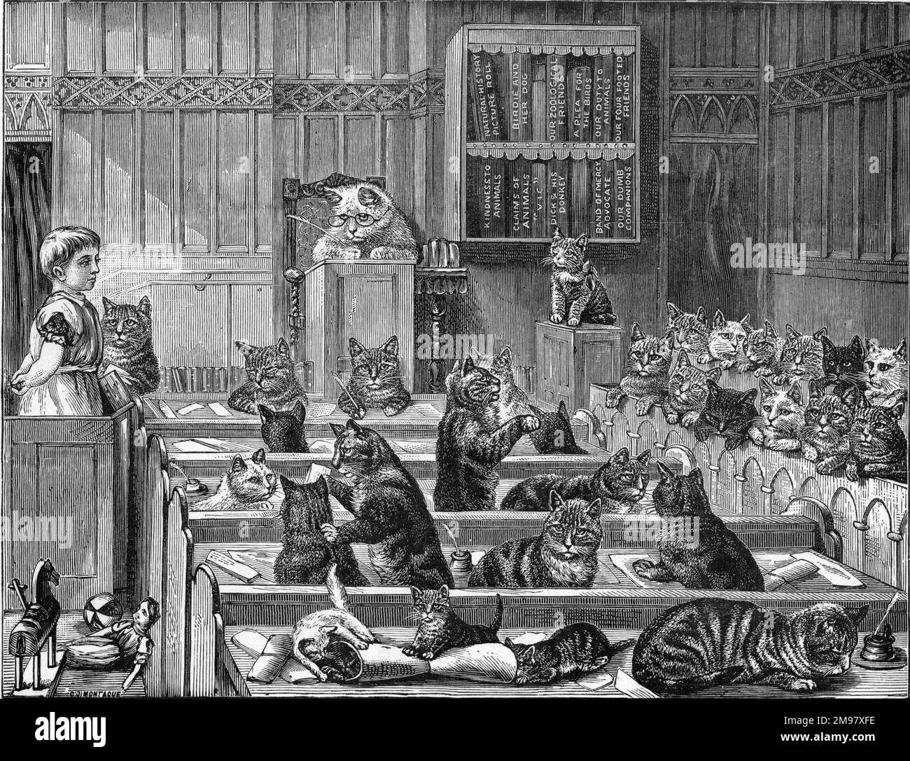 Guilty or Not Guilty -- a girl stands in the witness box in front of a ...