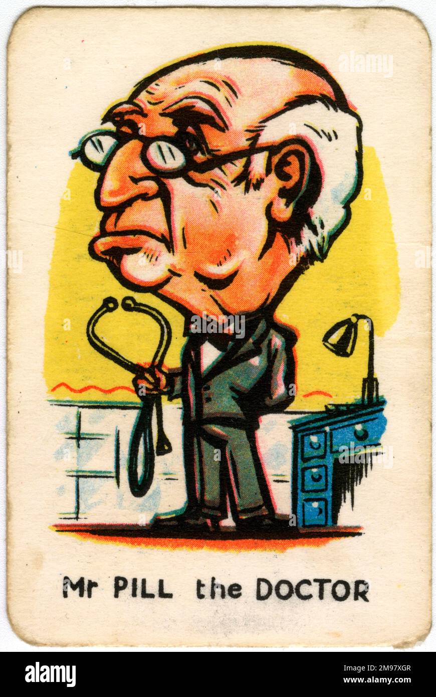 Happy Familes Playing Cards - Mr Pill the Doctor Stock Photo - Alamy