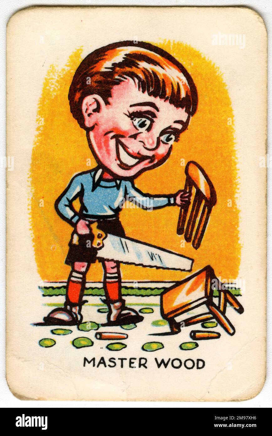 Happy Familes Playing Cards - Master Wood Stock Photo - Alamy