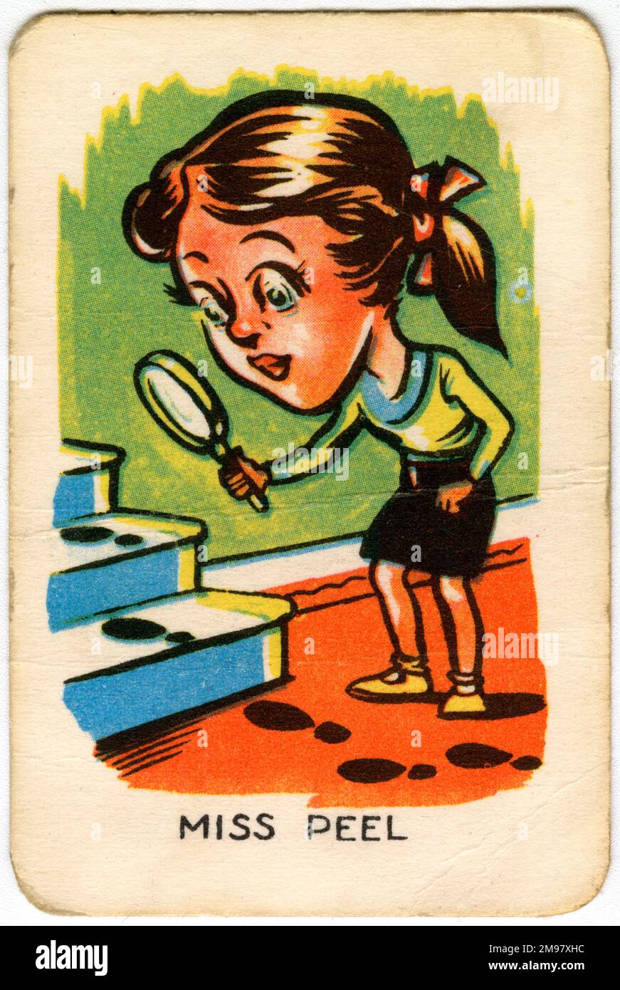 Happy Familes Playing Cards - Miss Peel Stock Photo - Alamy