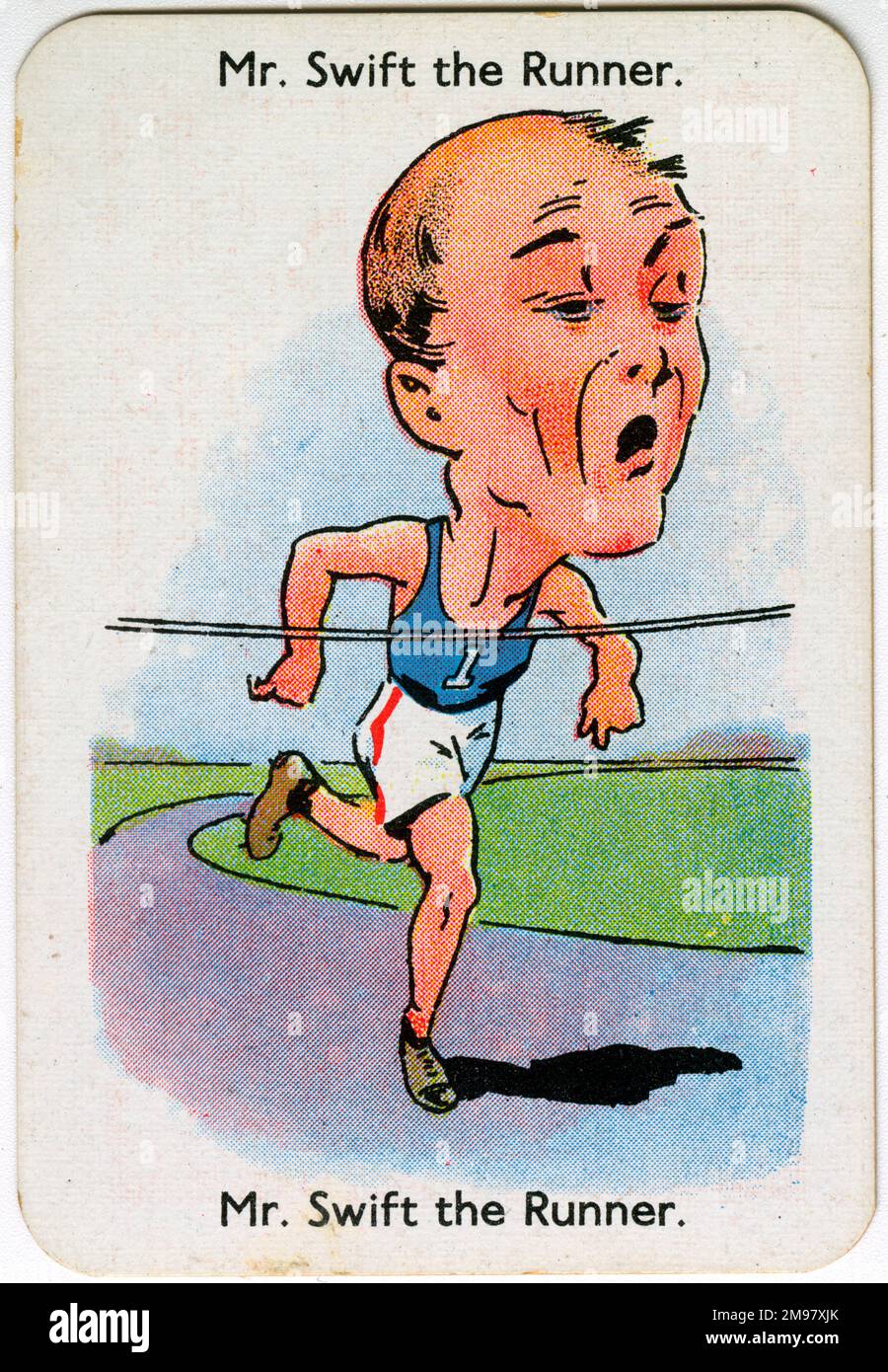 Happy Families Playing Cards - Mr Swift the Runner Stock Photo - Alamy