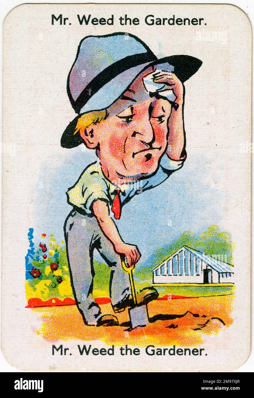 Happy Families Playing Cards - Mr Weed the Gardener Stock Photo - Alamy