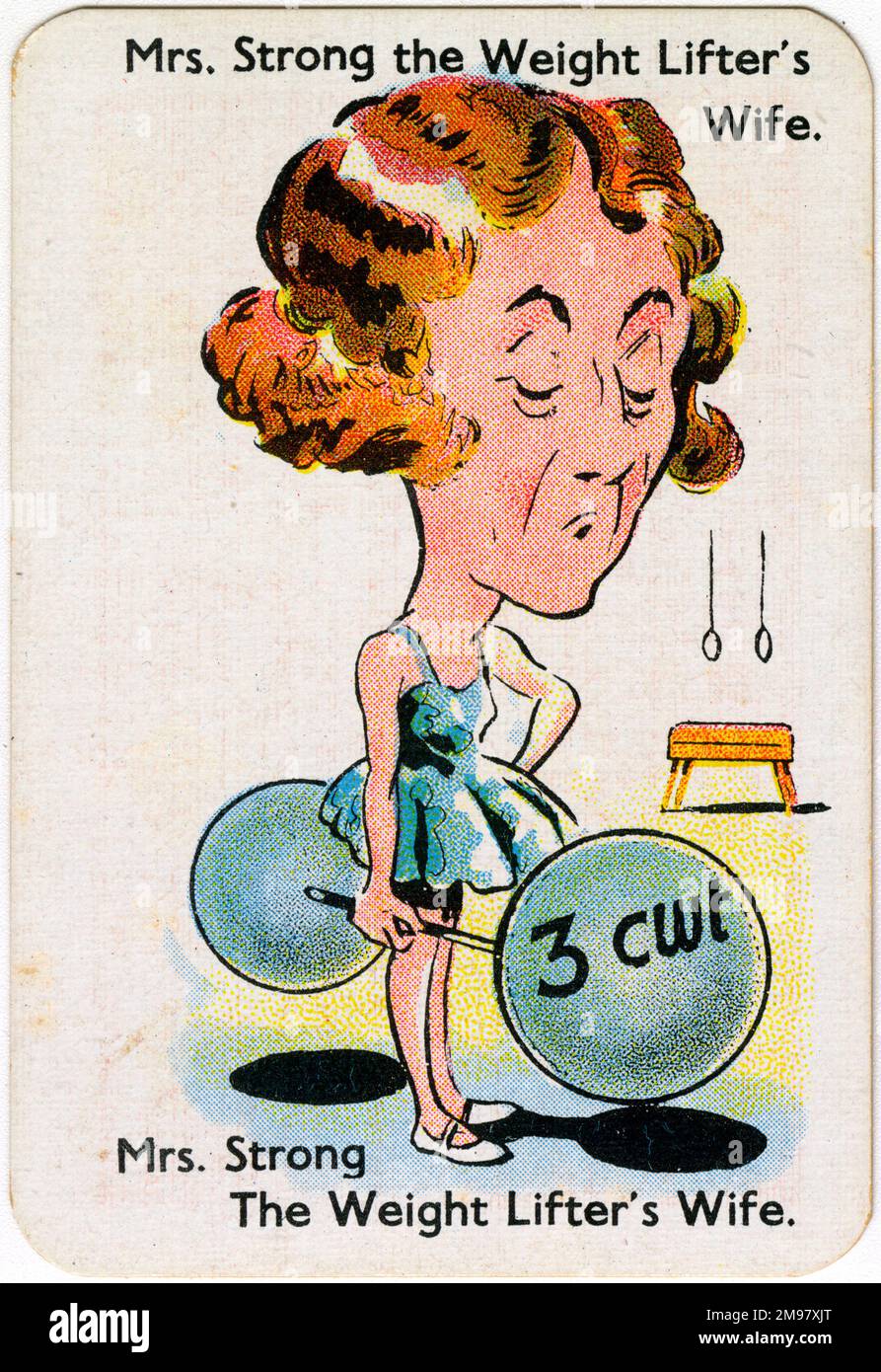 Happy Families Playing Cards - Mrs Strong the Weight Lifter's Wife ...
