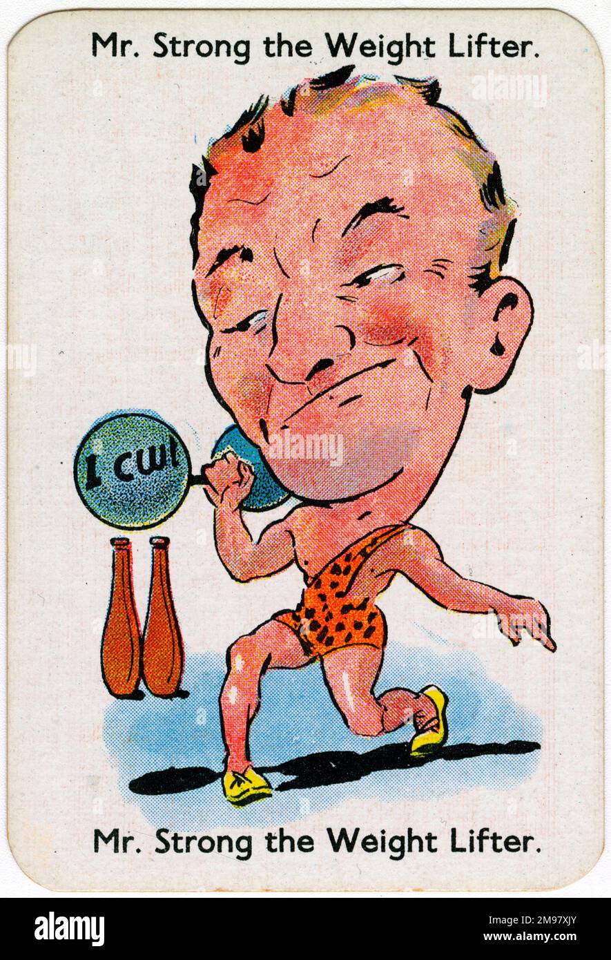 Happy Families Playing Cards - Mr Strong the Weight Lifter Stock Photo ...