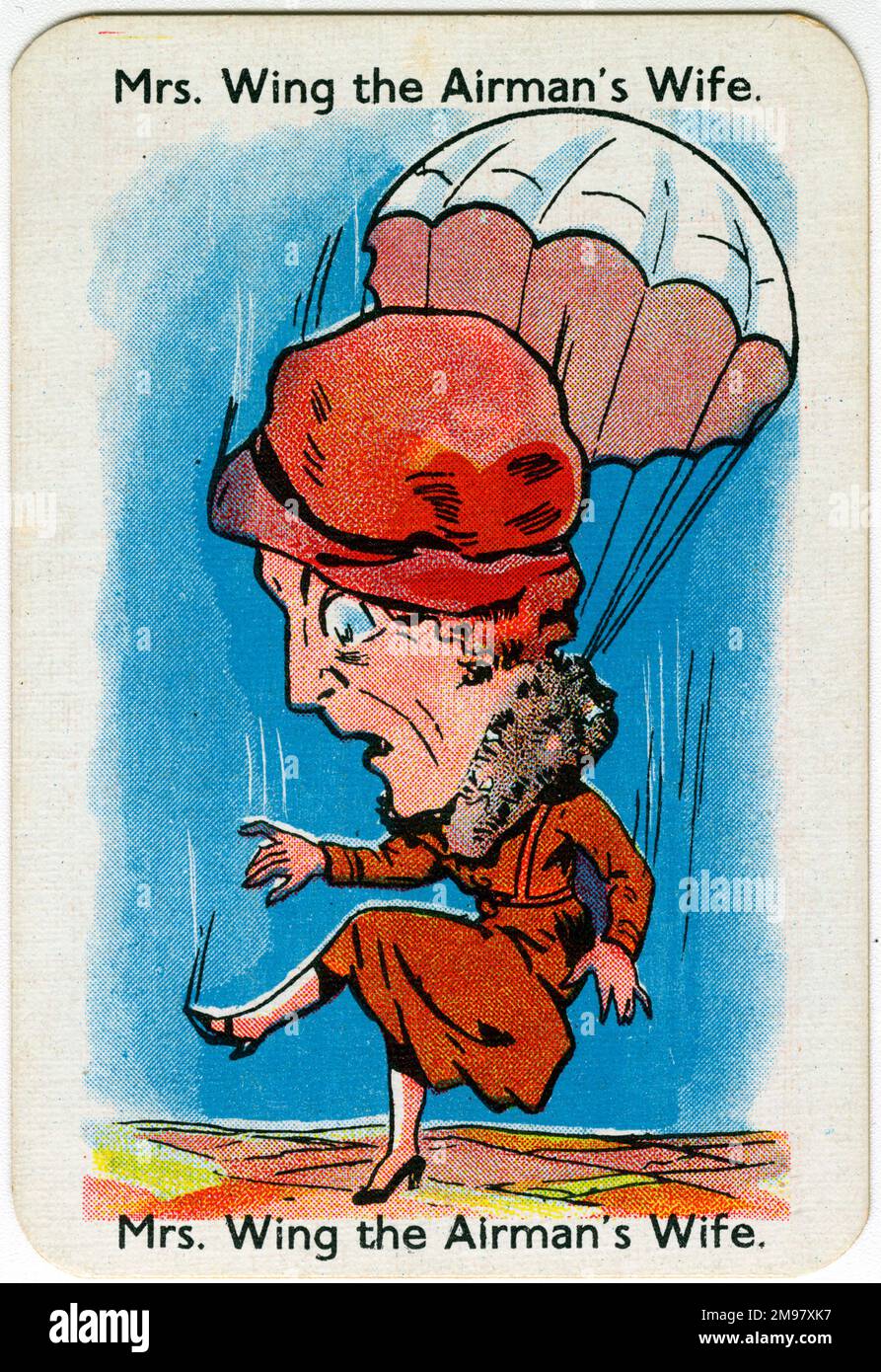 Happy Families Playing Cards - Mrs Wing the Airman's Wife Stock Photo ...