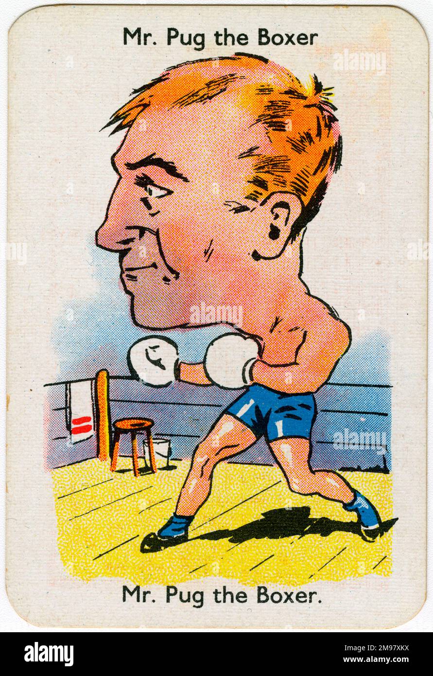 Happy Families Playing Cards - Mr Pug the Boxer Stock Photo - Alamy