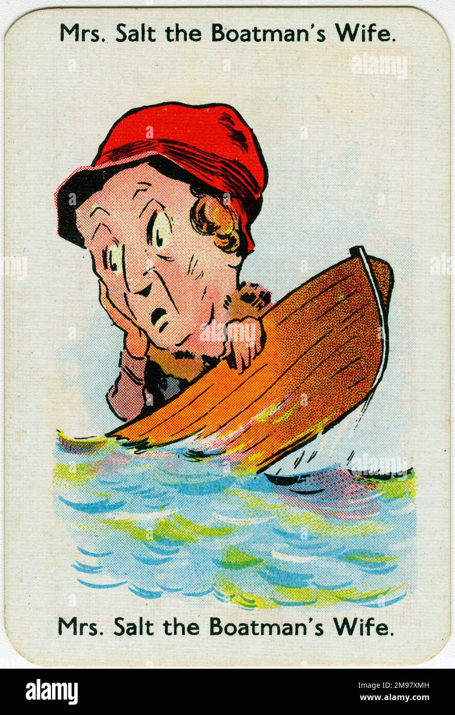 Happy Families Playing Cards - Mrs Salt the Boatman's Wife Stock Photo ...