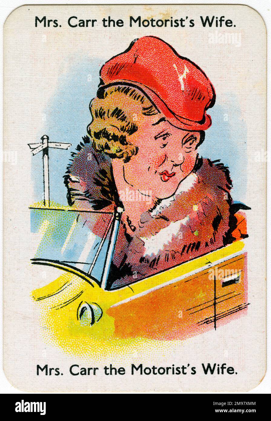 Happy Families Playing Cards - Mrs Carr the Motorist's Wife Stock Photo ...