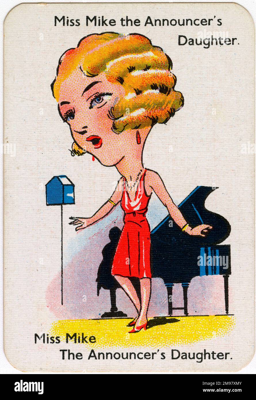 Happy Families Playing Cards - Miss Mike the Announcer's Daughter Stock ...