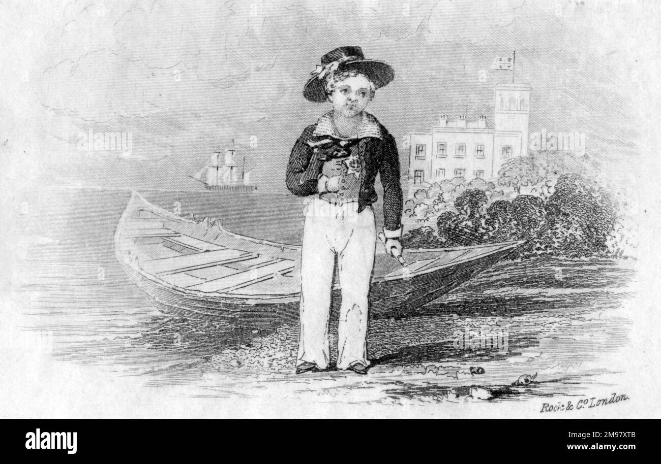 Prince Edward (later King Edward VII) as a boy in sailor suit at the ...