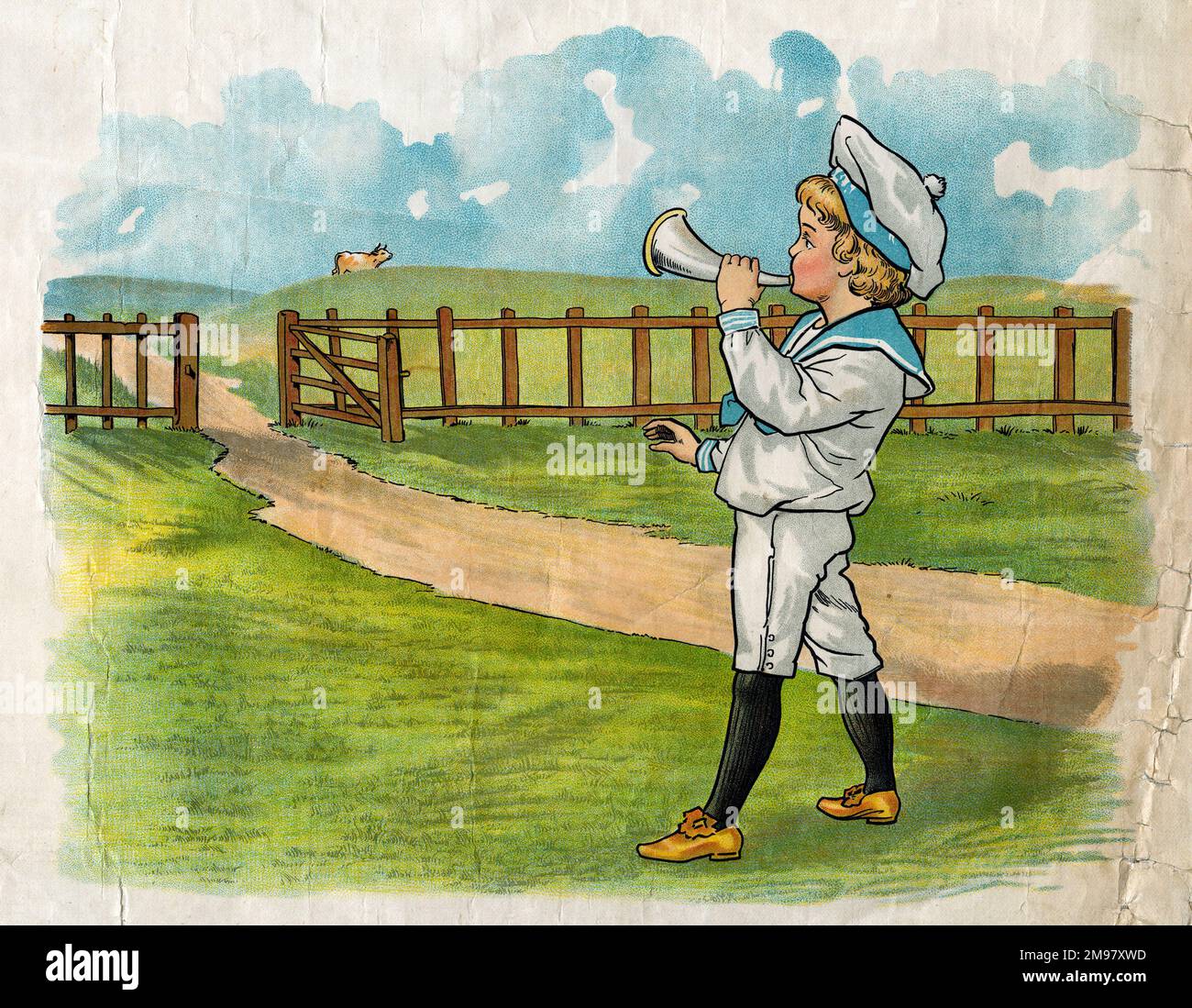 Illustration, Little Boy Blue. (4 of 4 Stock Photo - Alamy Illustration, Little Boy Blue. (4 of 4 Stock Photo - Alamy