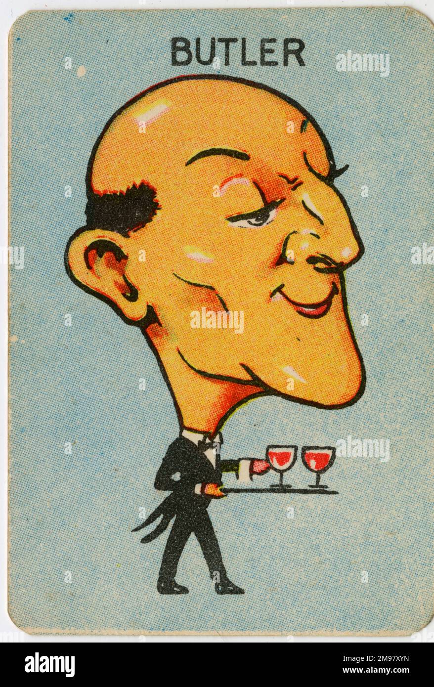 Old Maid card - Butler Stock Photo - Alamy