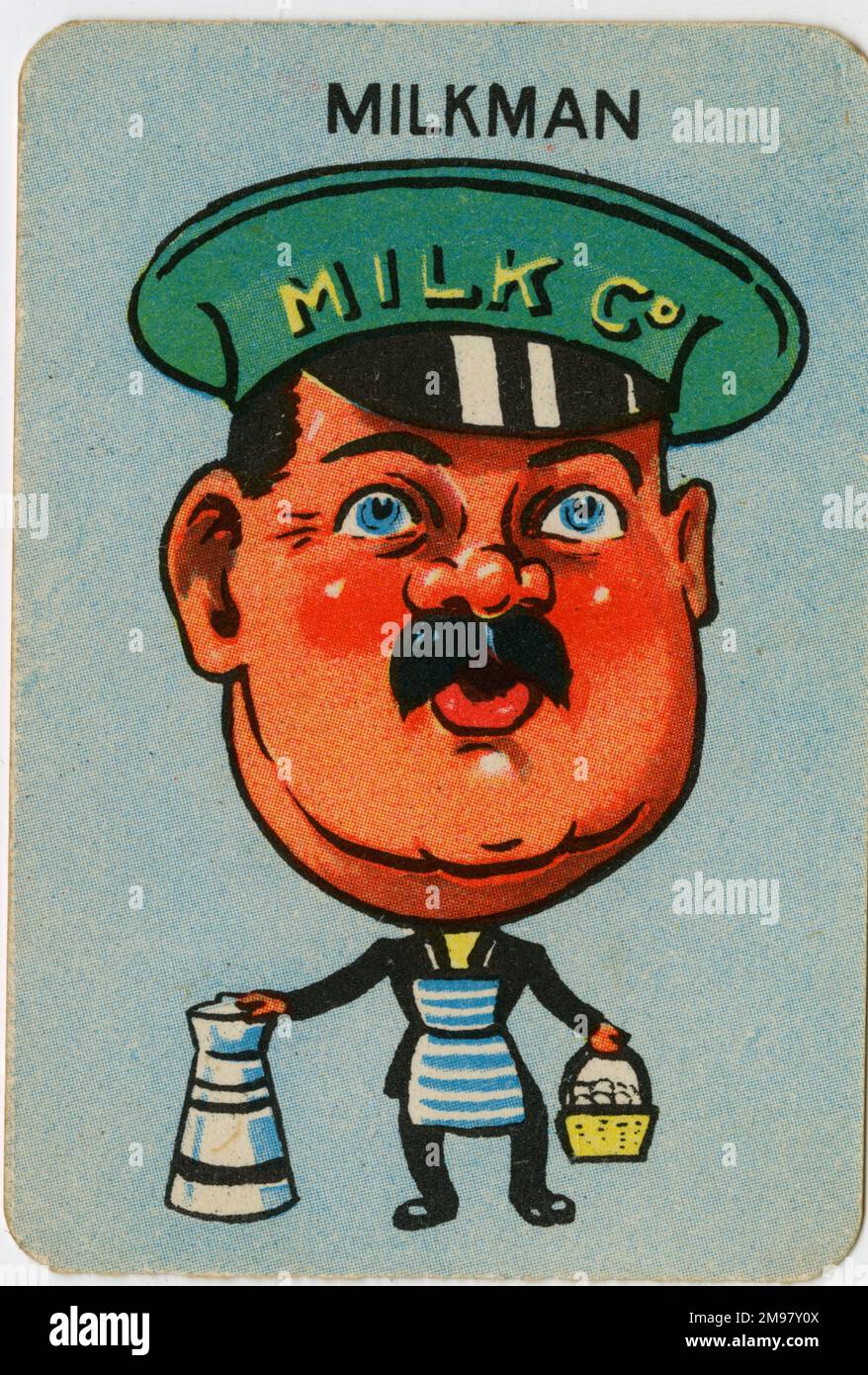 Old Maid card - Milkman Stock Photo - Alamy