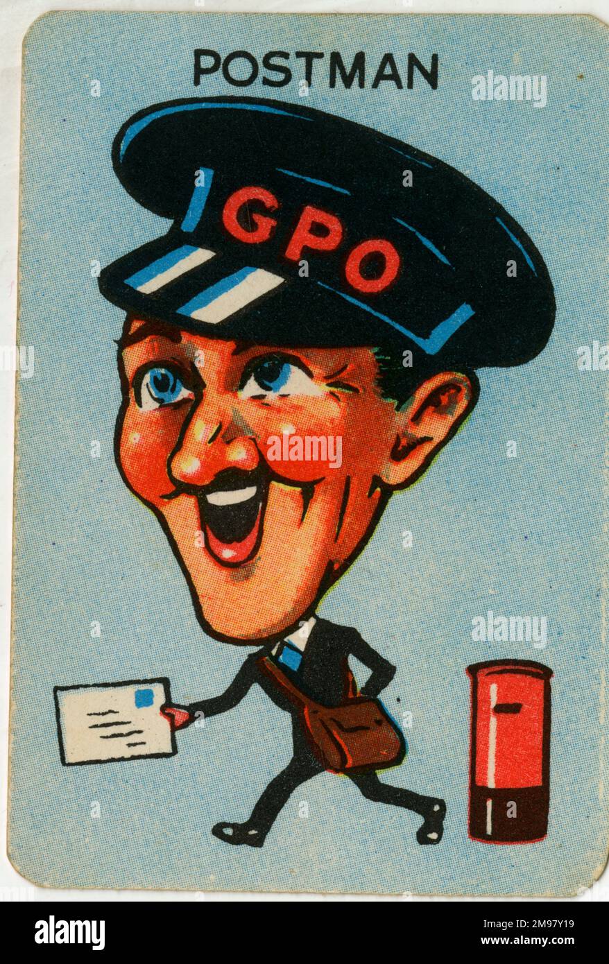 Old Maid card - Postman Stock Photo - Alamy