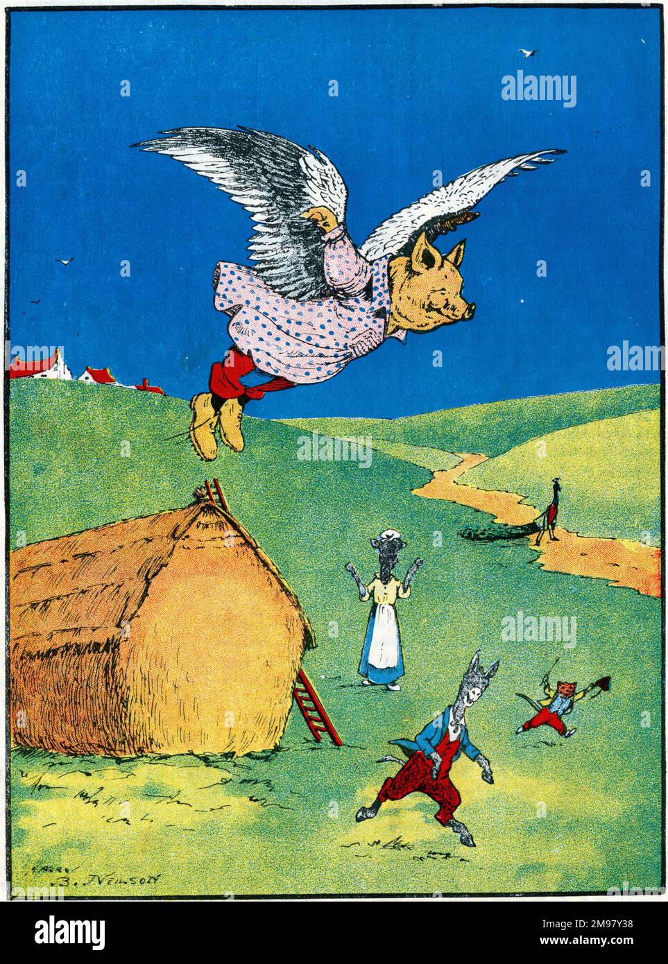 Illustration, Pigs Might Fly Stock Photo - Alamy