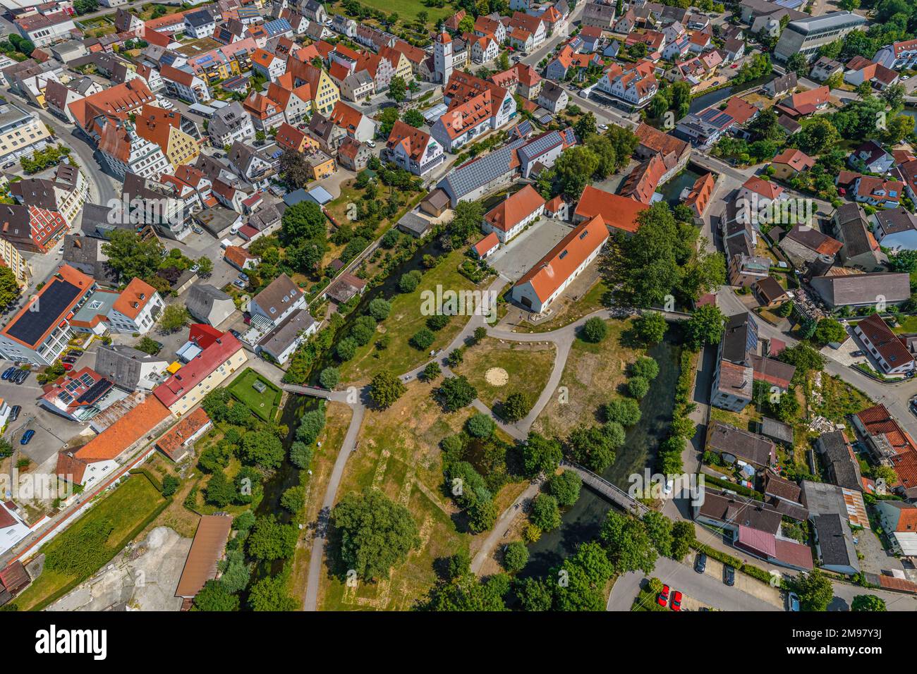 The region around the horticultural town of Gundelfingen in the Swabian ...