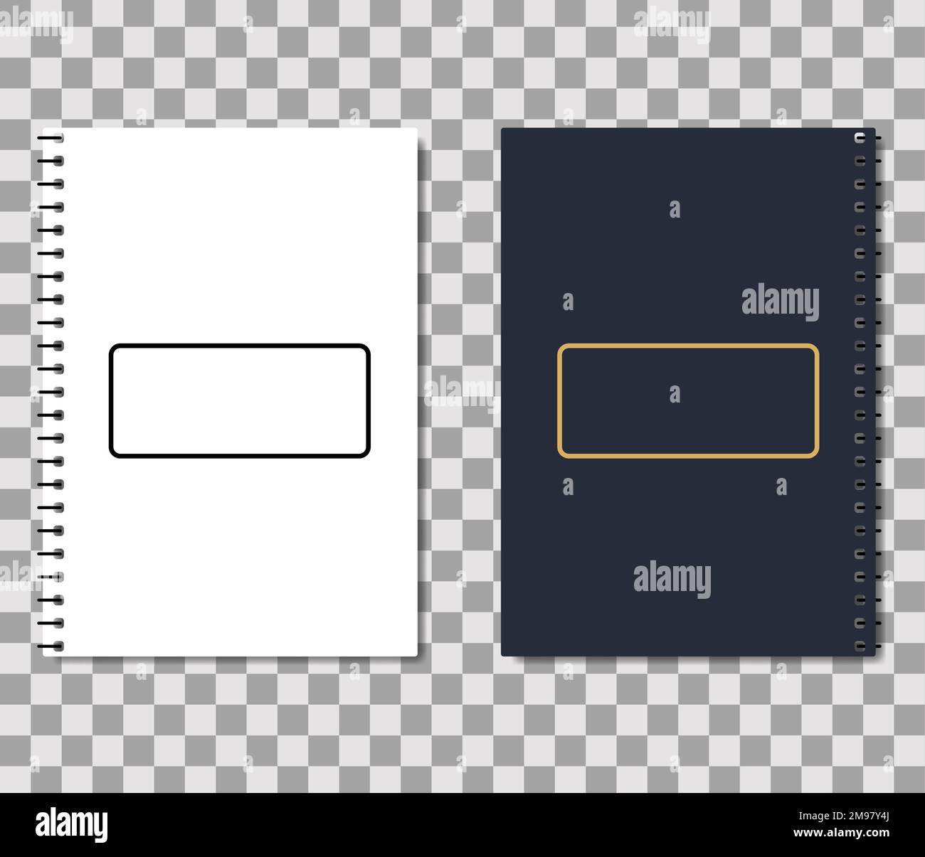 The realistic notebook cover designs in black and white colors Stock Vector Image & Art - Alamy