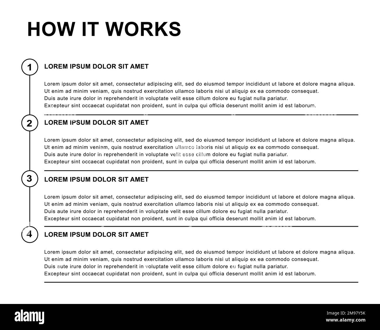 A step infographic template design- 'How it works' concept Stock Vector ...