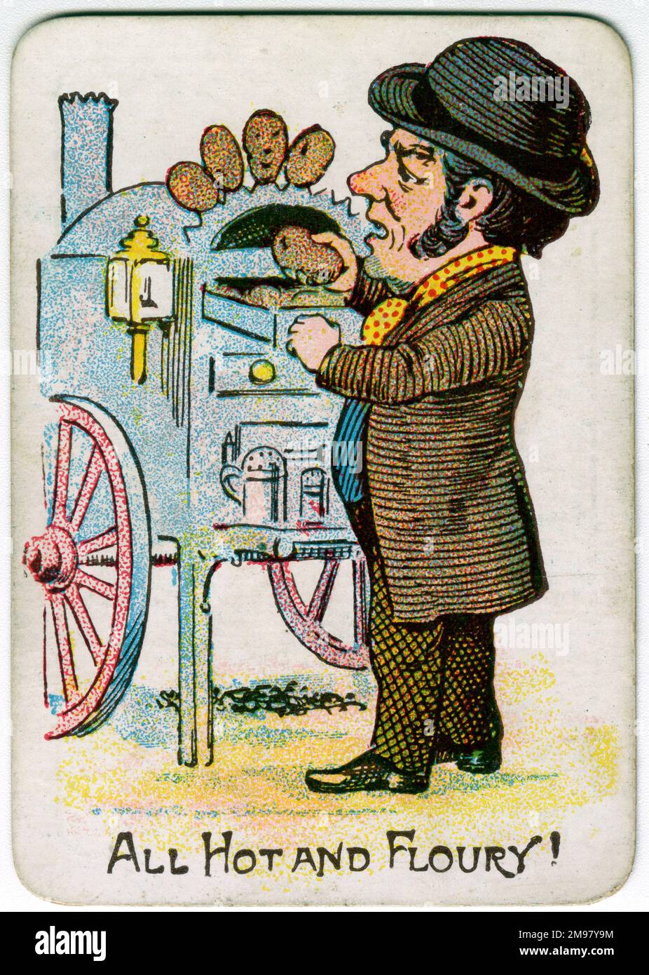 Snap Playing Card - All Hot and Floury, potato seller Stock Photo - Alamy