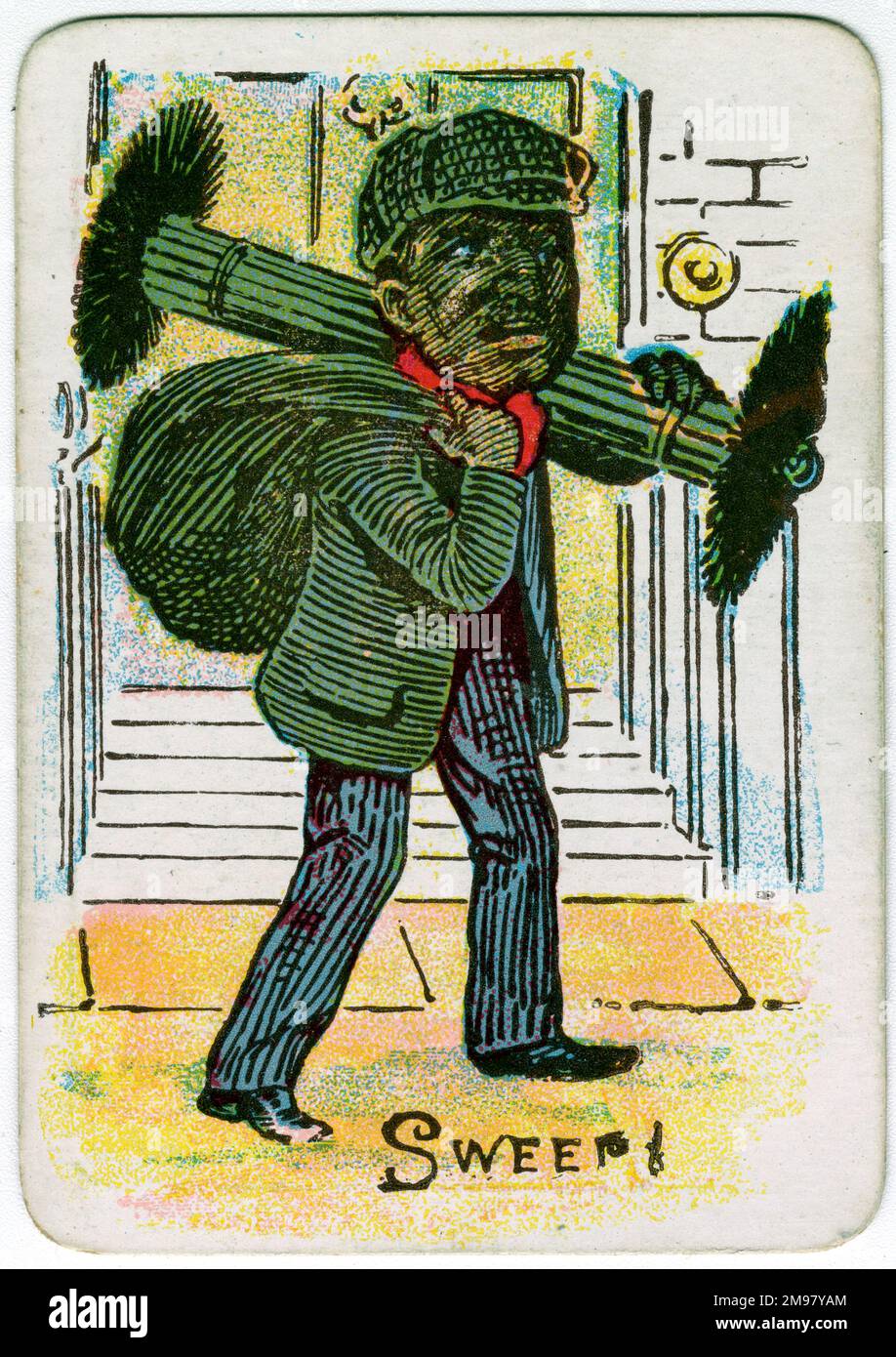 Snap Playing Card - Sweep, a soot-covered chimney sweep Stock Photo - Alamy