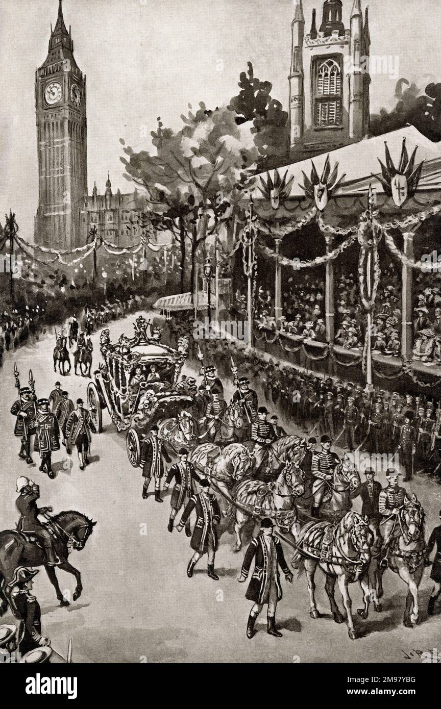 Coronation Procession of King George V and Queen Mary, 22 June 1911 ...