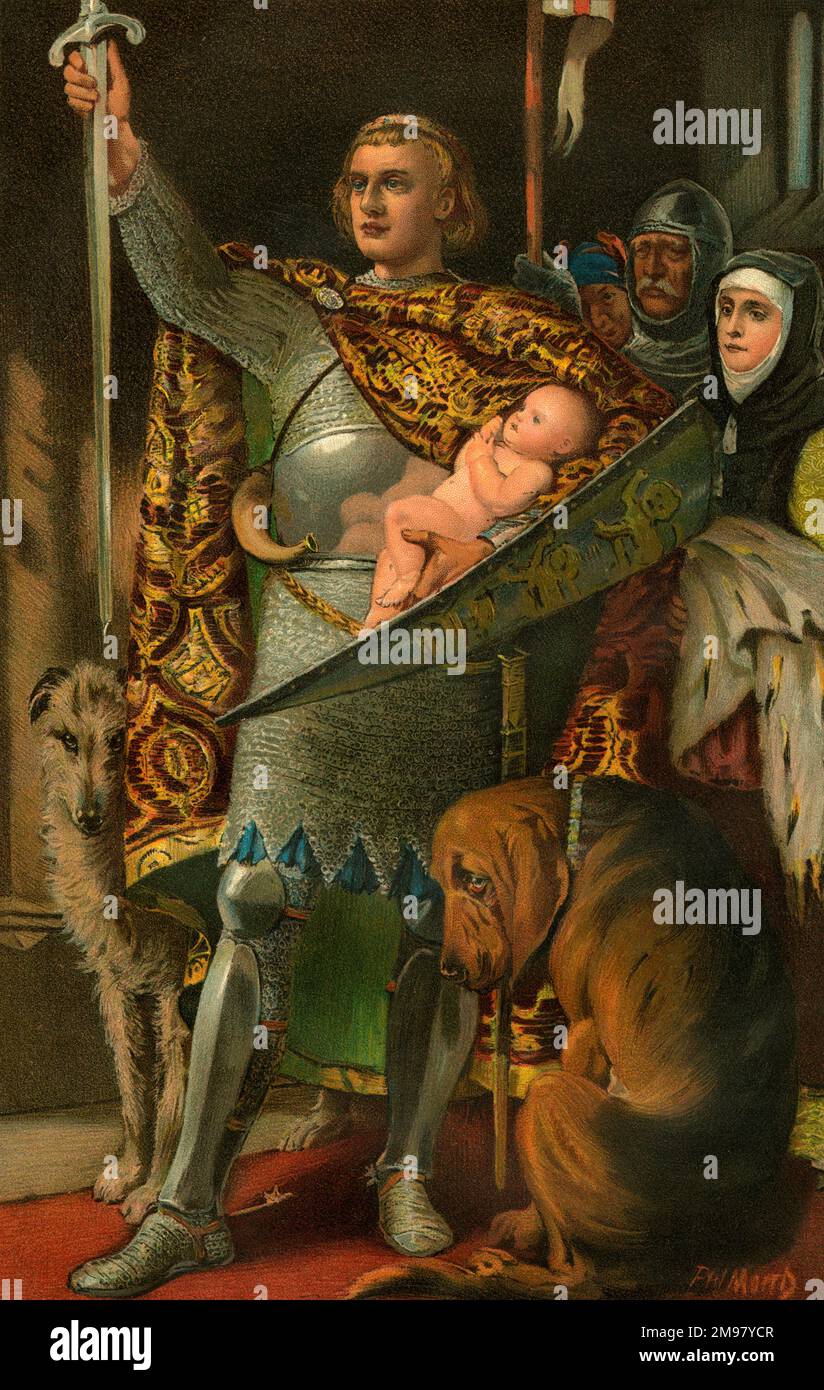 The First Prince of Wales (later Edward II), son of King Edward I. Seen ...