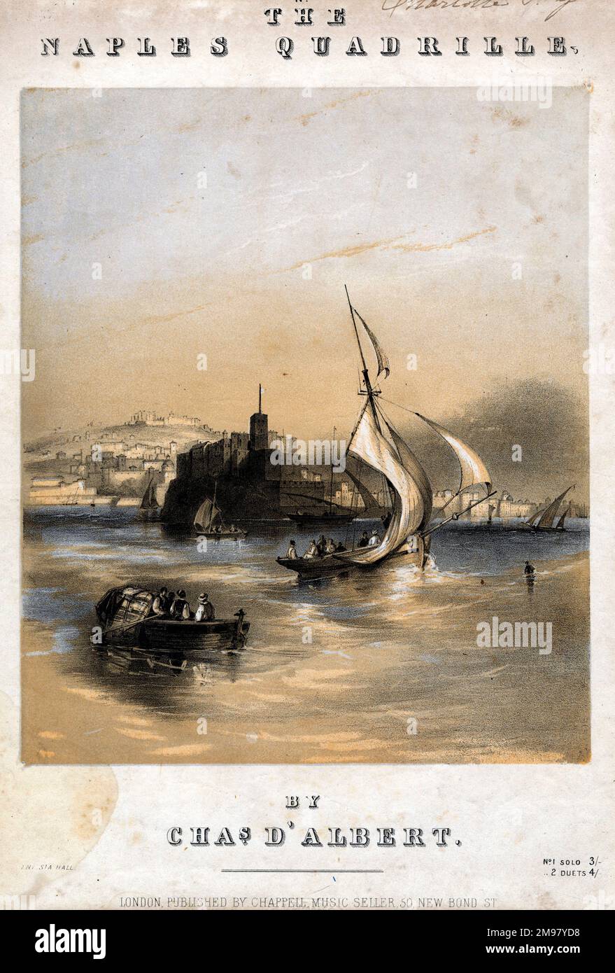 Music cover, The Naples Quadrille, by Charles d'Albert Stock Photo - Alamy