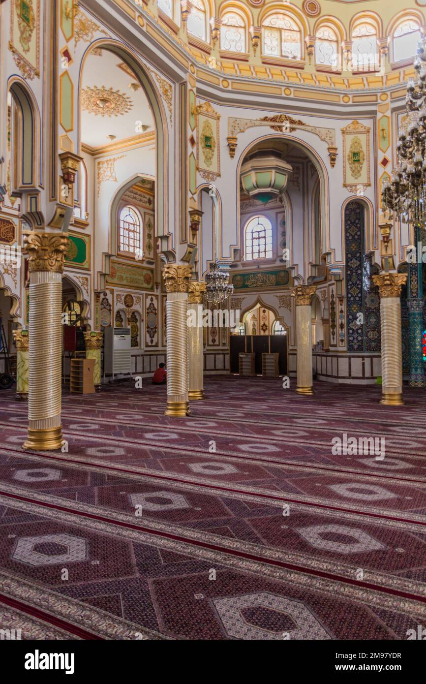 KERMANSHAH, IRAN - JULY 11, 2019: Interior of Shafei Jameh Mosque in ...