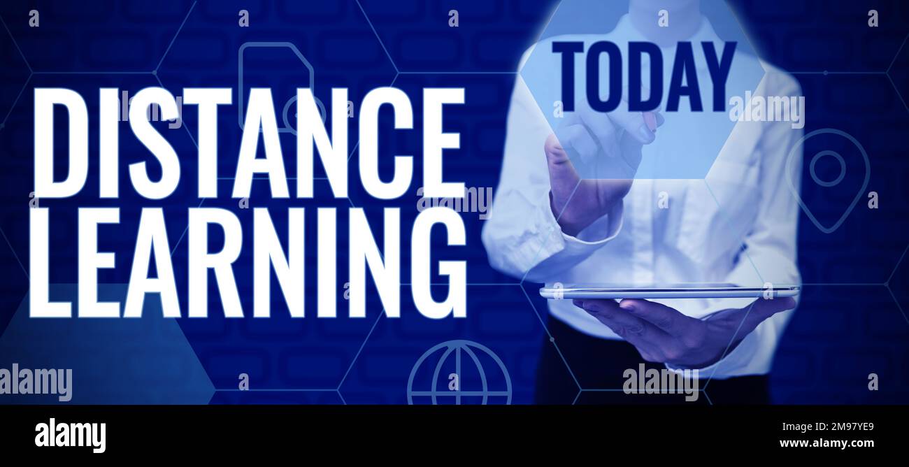 Conceptual caption Distance Learning. Concept meaning educational ...