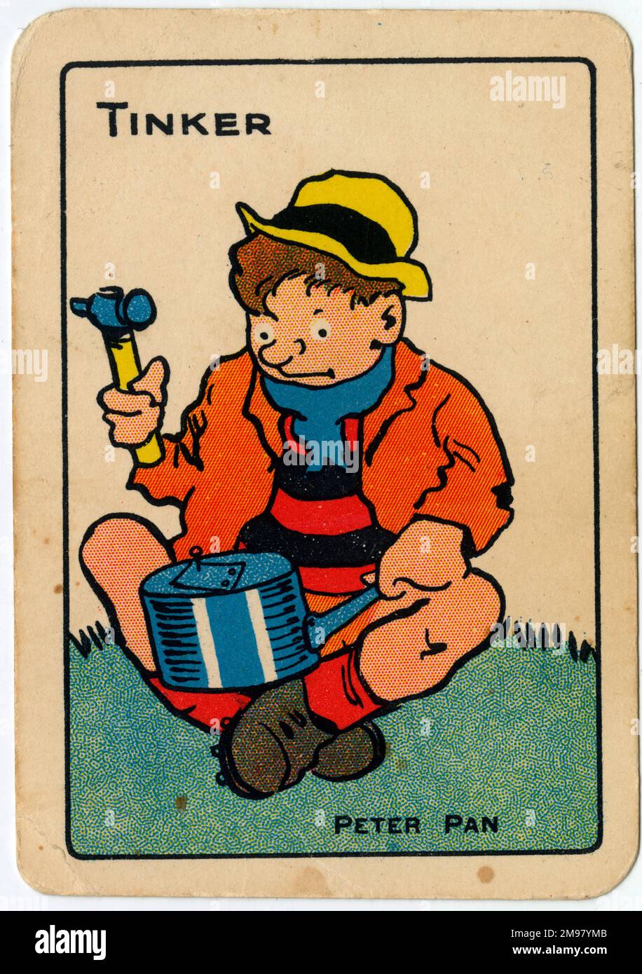 Tinker, Tailor playing card - Tinker, Peter Pan Stock Photo - Alamy