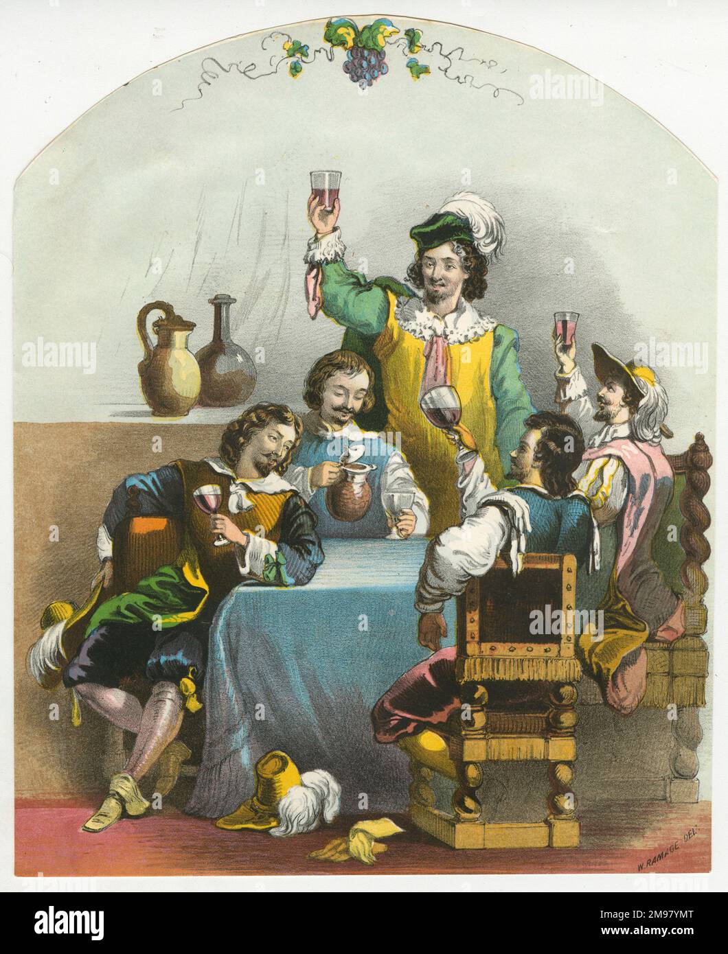 The Toast - Elizabethan men drinking and merrymaking Stock Photo - Alamy