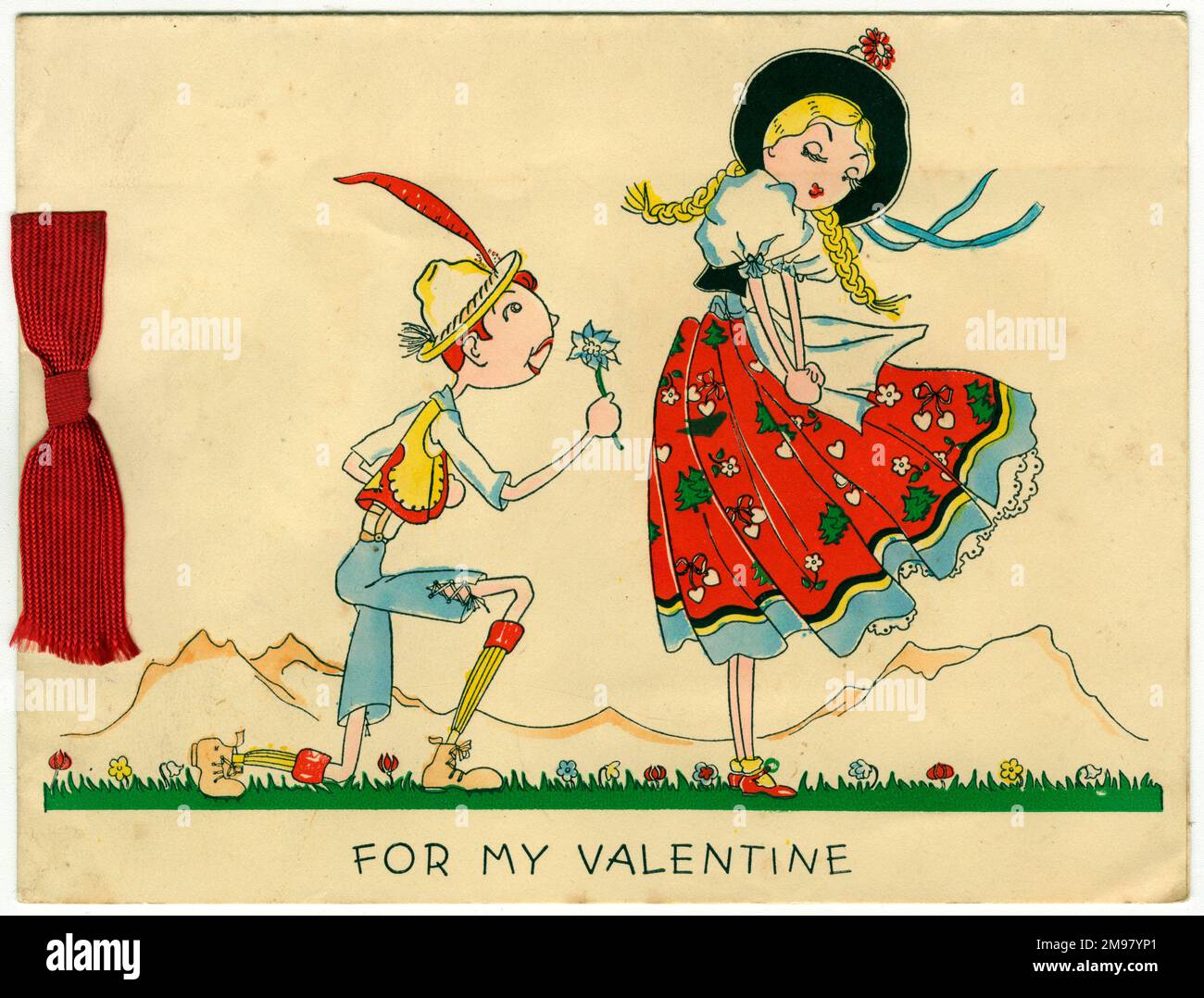 Valentine boy with cards hi-res stock photography and images - Alamy
