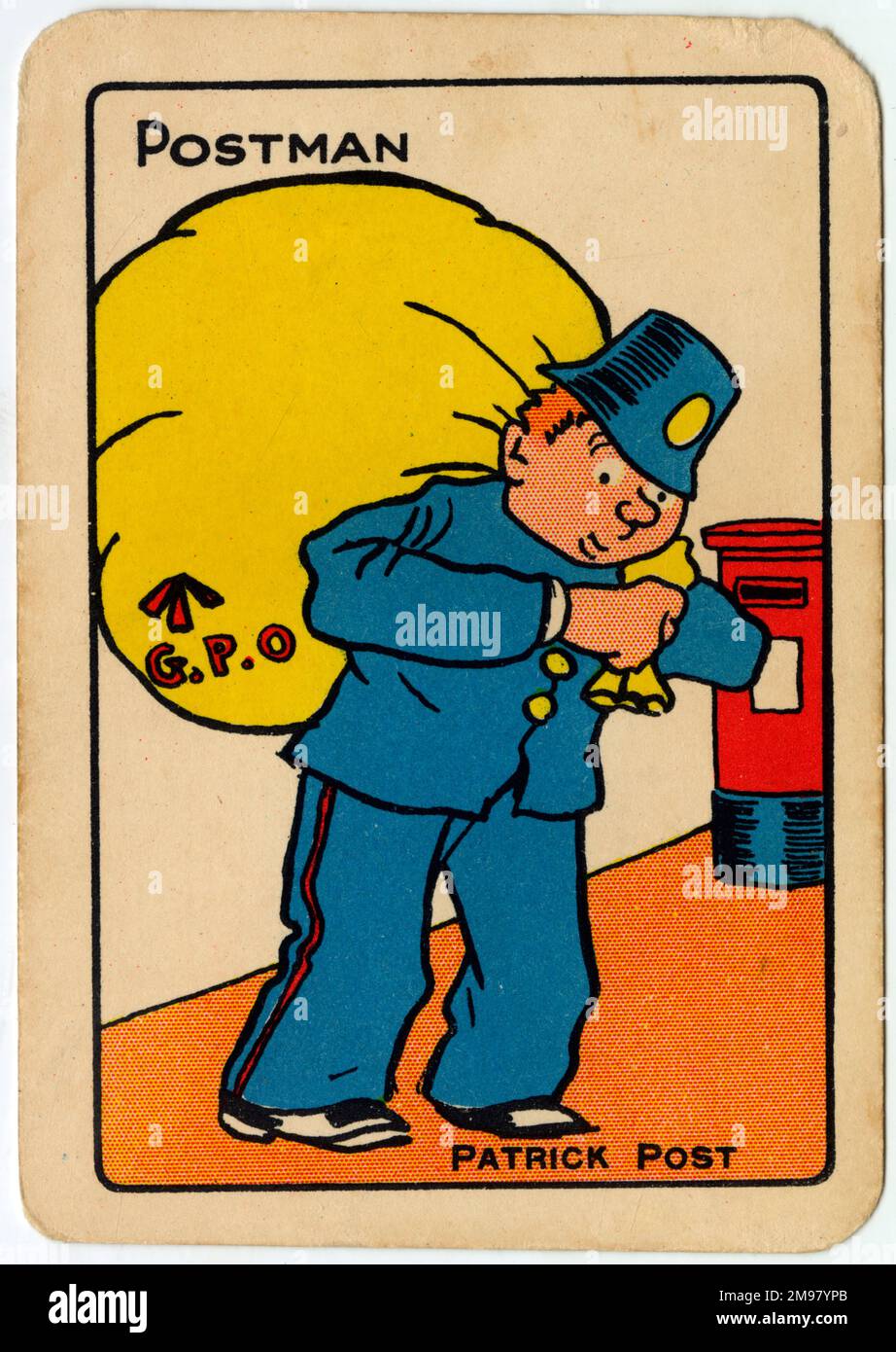 Tinker, Tailor playing card - Postman, Patrick Post Stock Photo - Alamy