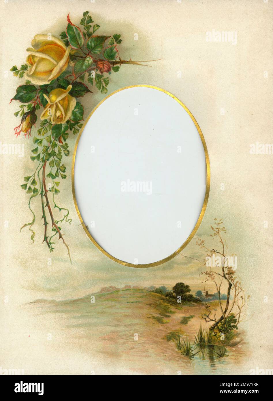 Victorian Photo Album - oval frame Stock Photo - Alamy