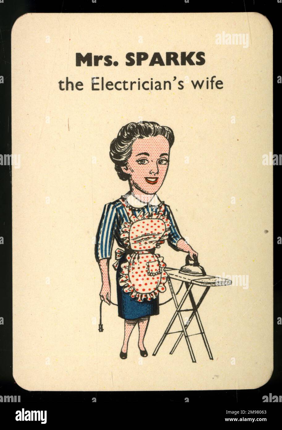 Gibbs Happy Families - Mrs Sparks the Electrician's wife Stock Photo ...