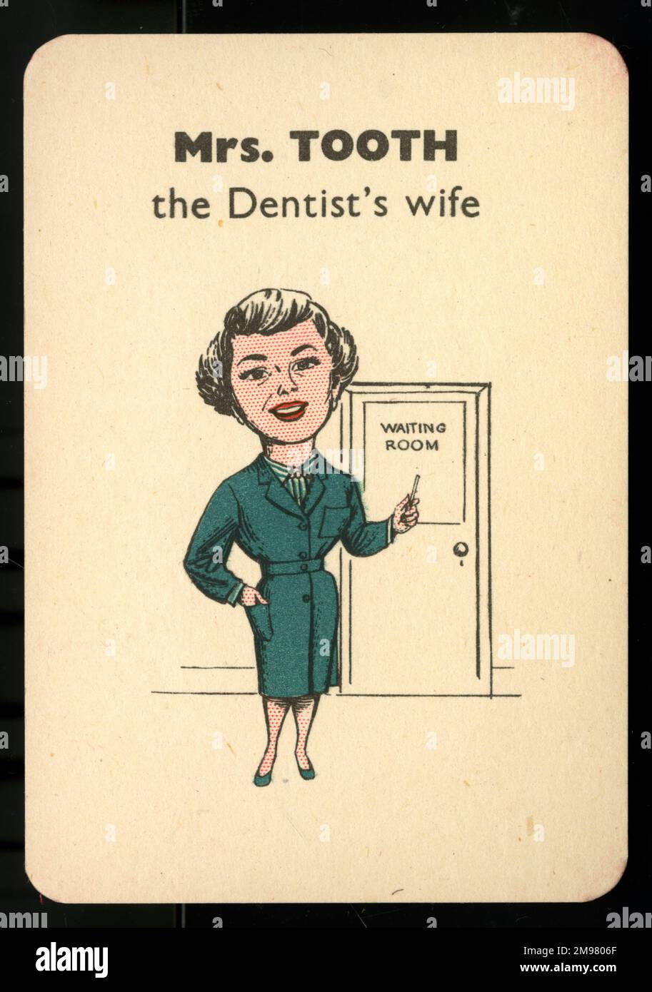 Gibbs Happy Families - Mrs Tooth the Dentist's wife Stock Photo - Alamy
