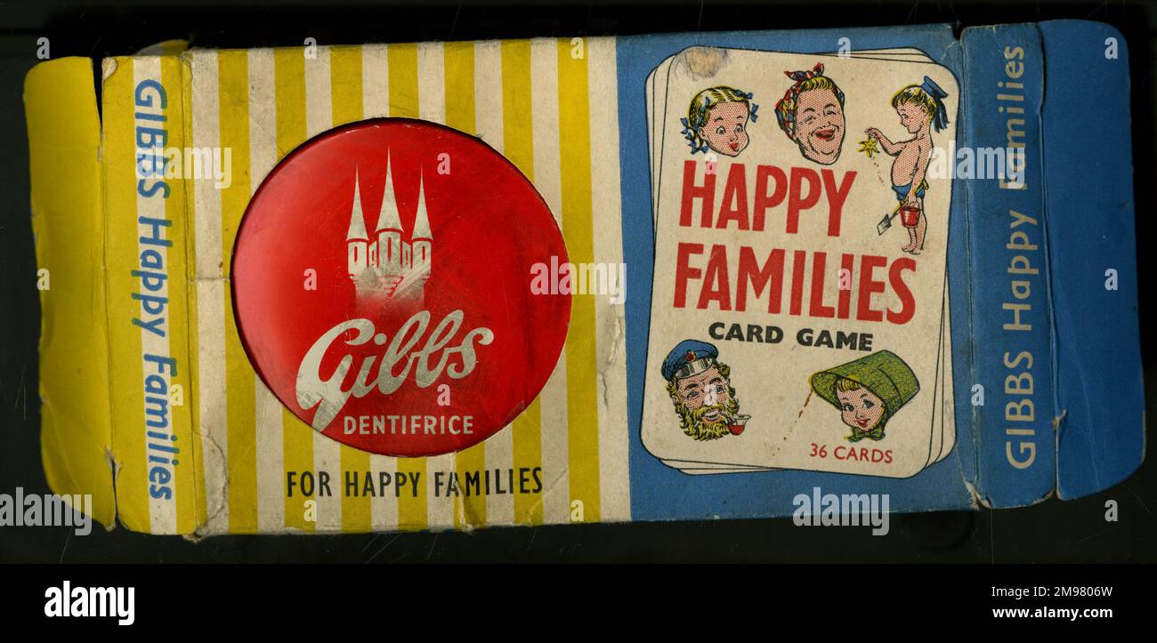 Gibbs Happy Families - packaging front Stock Photo - Alamy