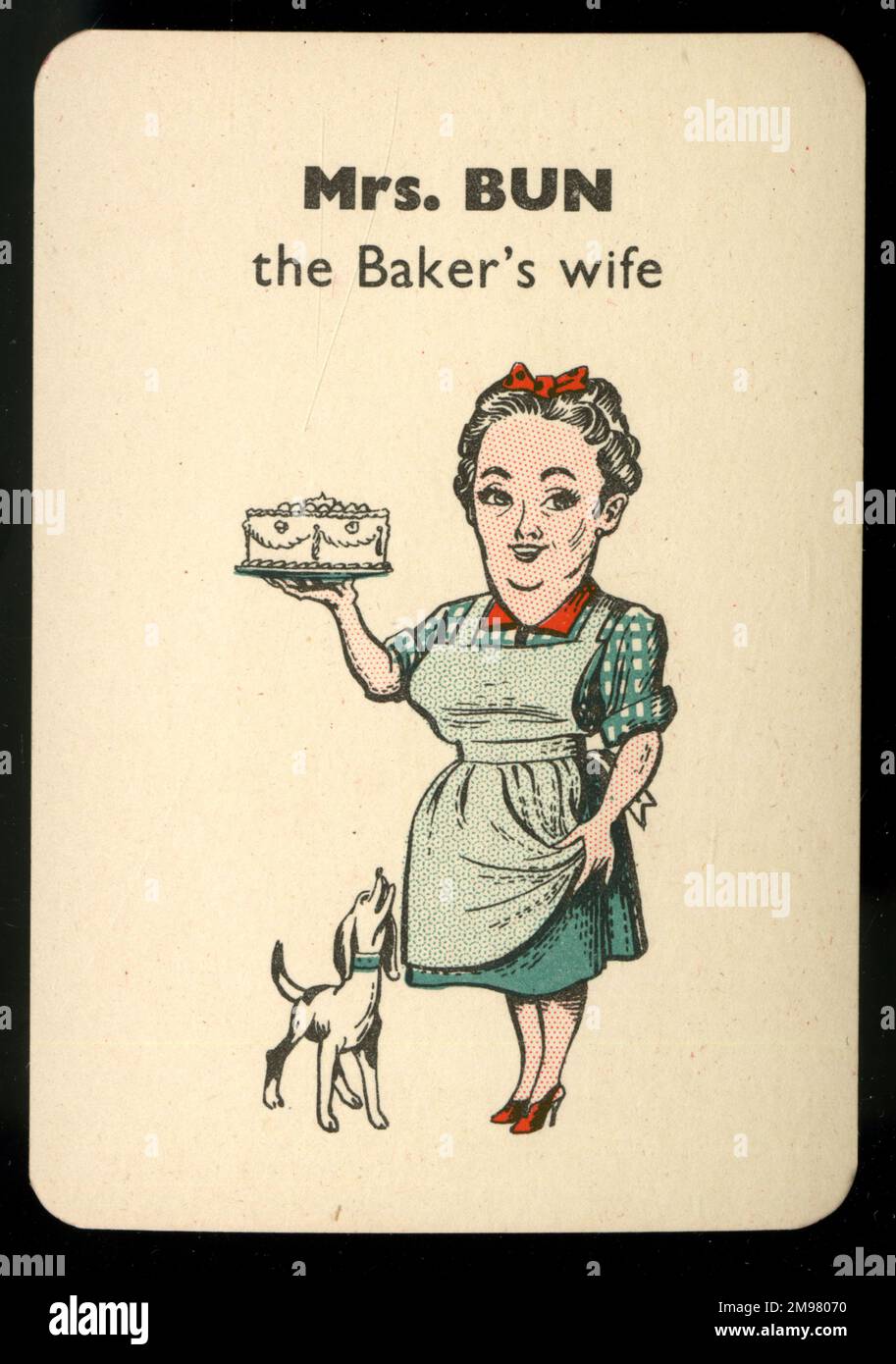 Gibbs Happy Families - Mrs Bun the Baker's wife Stock Photo - Alamy
