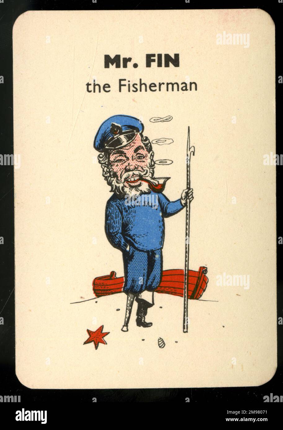 Gibbs Happy Families - Mr Fin the Fisherman Stock Photo - Alamy