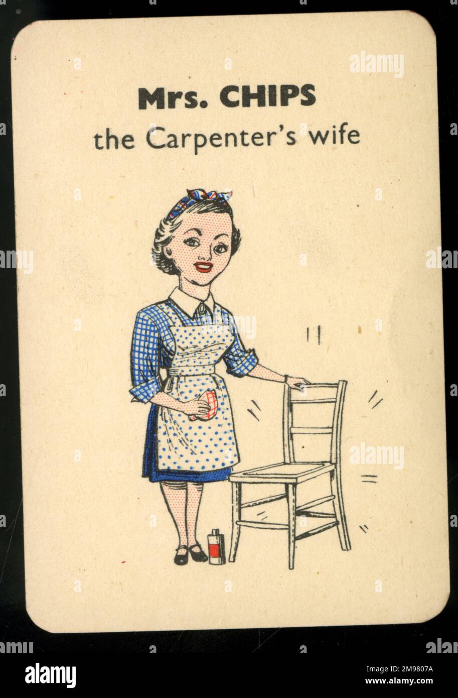 Gibbs Happy Families - Mrs Chips the Carpenter's wife Stock Photo - Alamy