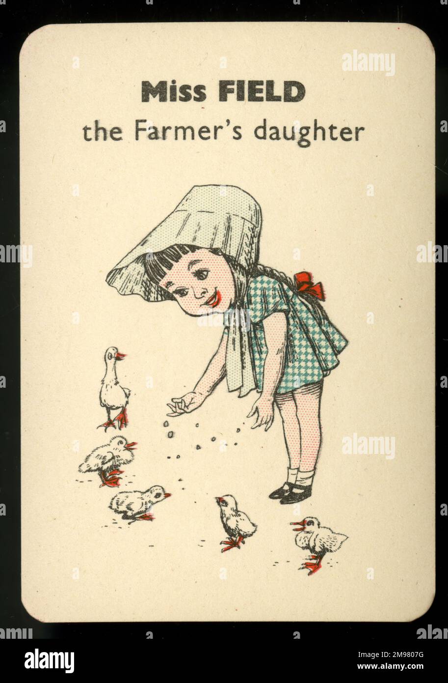 Gibbs Happy Families - Miss Field the Farmer's daughter Stock Photo - Alamy