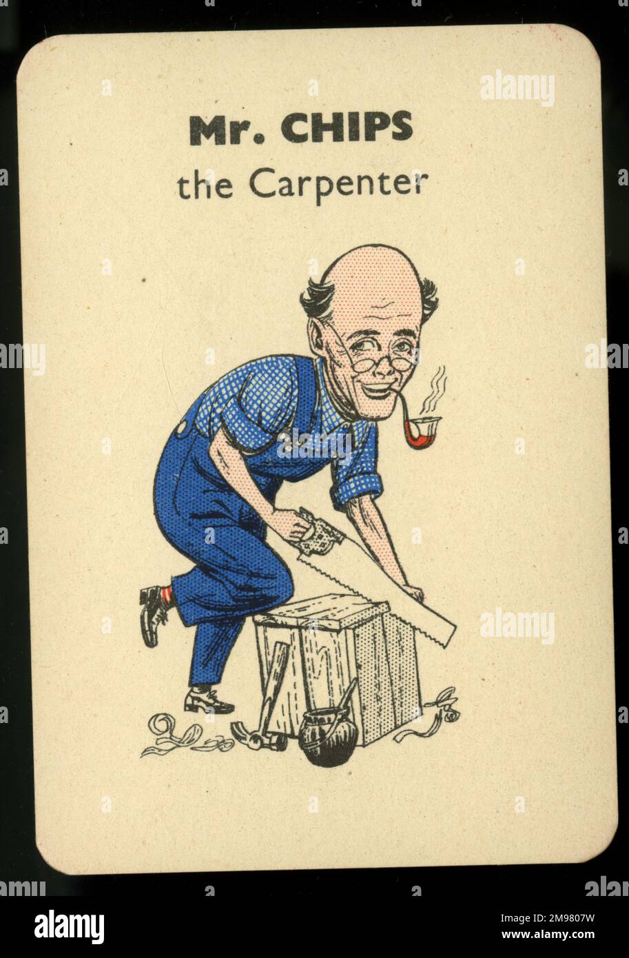 Gibbs Happy Families - Mr Chips the Carpenter Stock Photo - Alamy