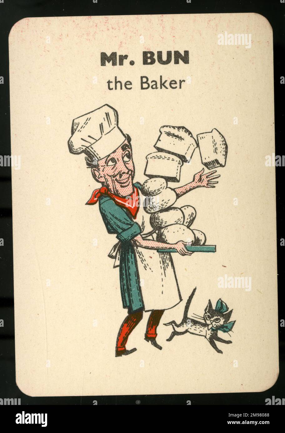 Gibbs Happy Families - Mr Bun the Baker Stock Photo - Alamy