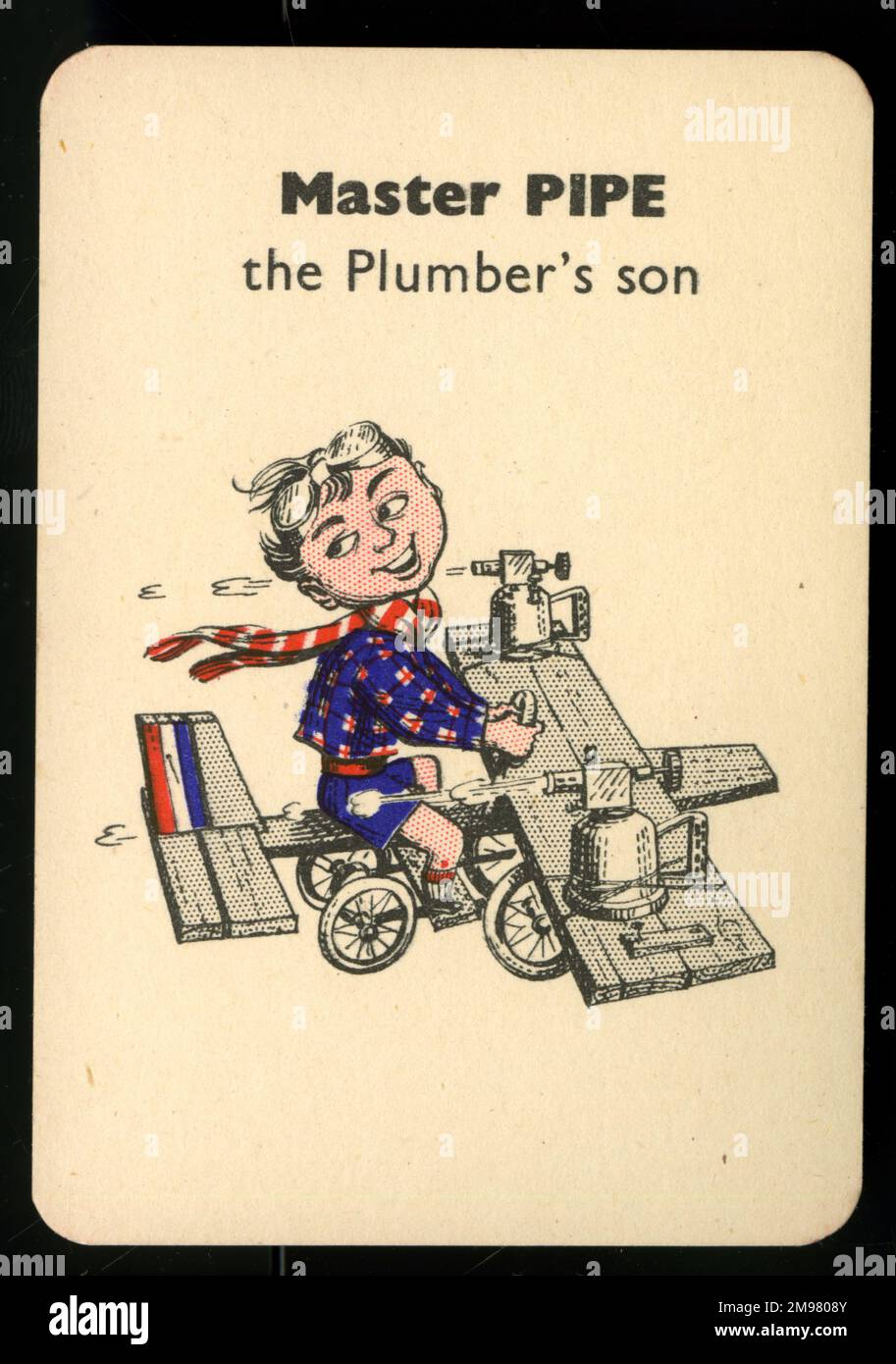 Gibbs Happy Families - Master Pipe the Plumber's son Stock Photo - Alamy