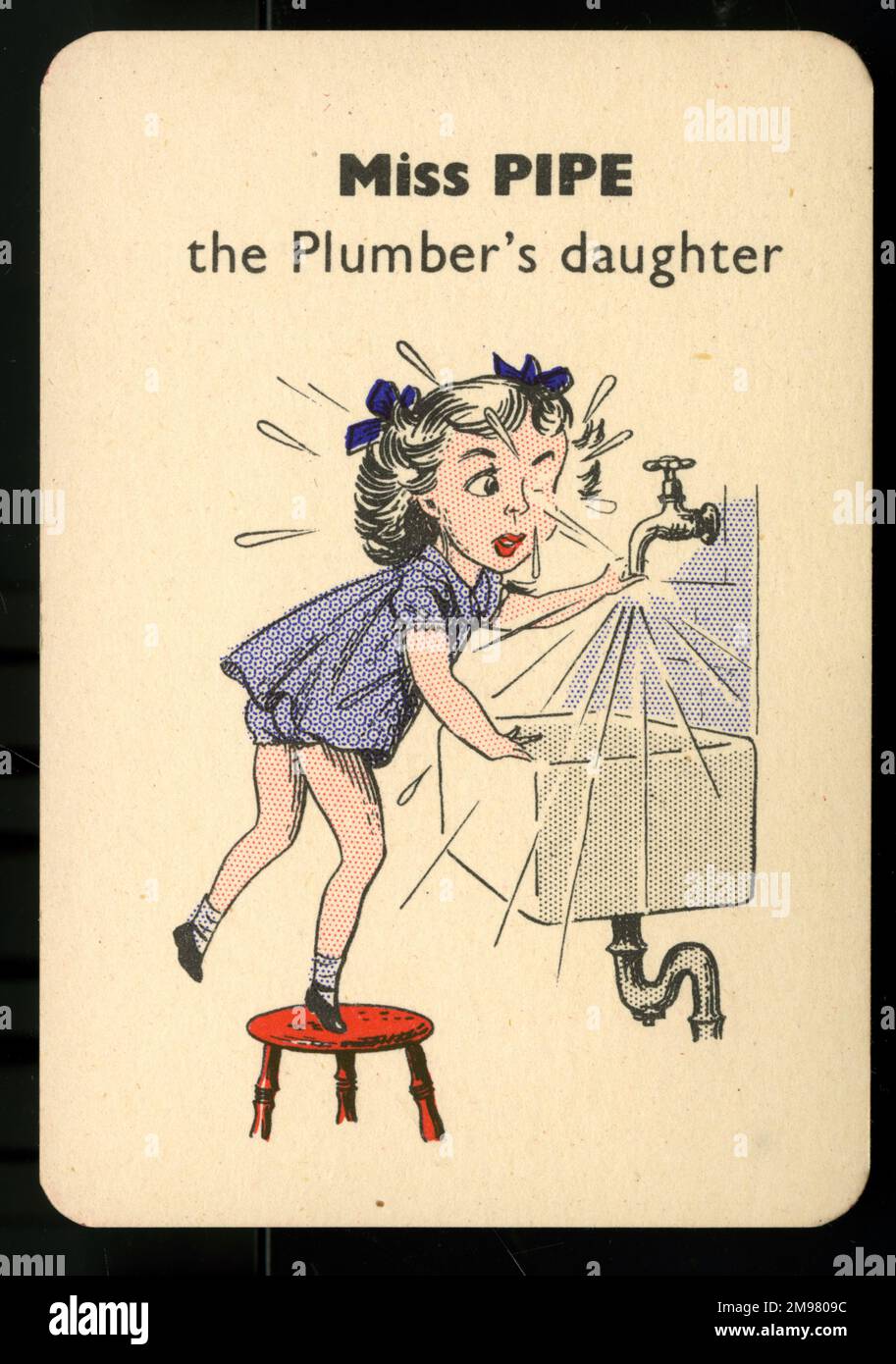 Gibbs Happy Families - Miss Pipe the Plumber's daughter Stock Photo - Alamy