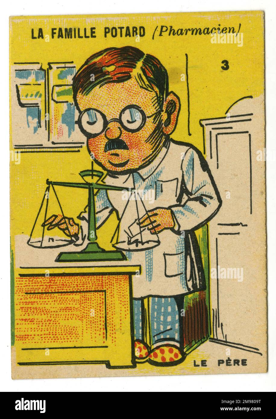 French Happy Families - La Famille Potard, Father, Pharmacist Stock ...