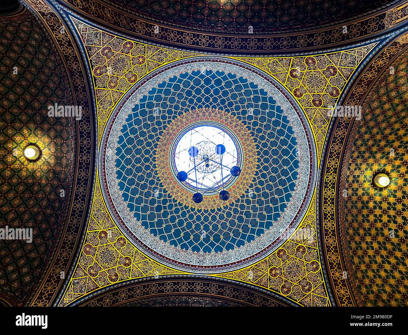 Prague, Czech Republic, Detail, Looking up, Dome, View of Historic ...