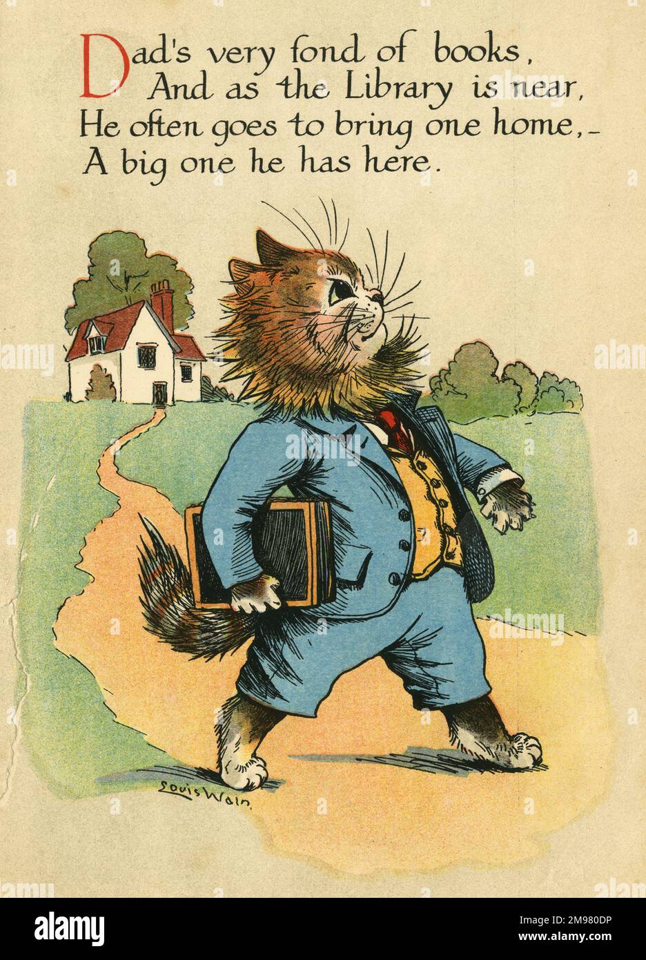 Louis Wain, Daddy Cat - library book Stock Photo - Alamy