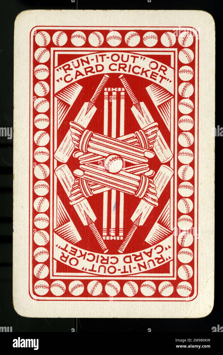 Run-It-Out card game - card back, red Stock Photo - Alamy